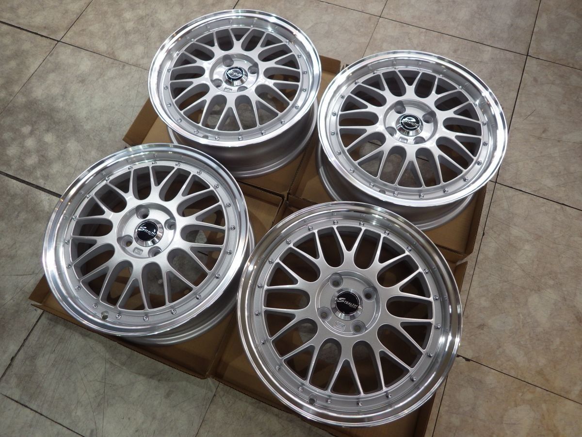 送料無料 即納 2024年 ニューモデル ステルスレーシング プログレス ME02 16 4H100 5.5J+43 4本セット メッシュ ...