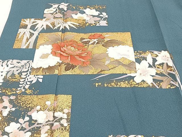 平和屋着物＃道行コート 色紙重ね霞文 暈し染め 正絹 逸品 CAAT5607id