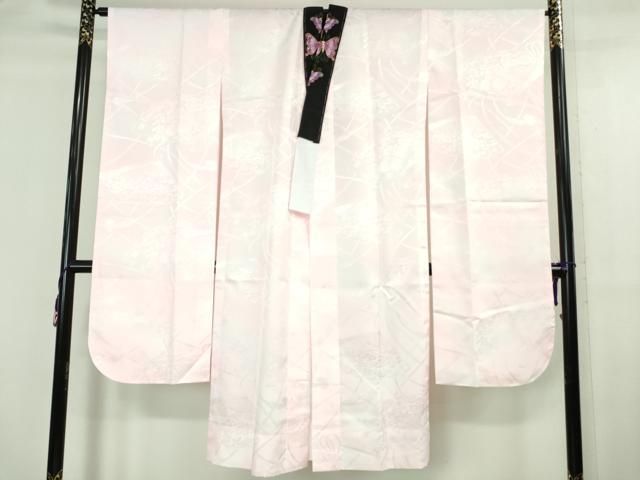 平和屋本店□極上 振袖・長襦袢(無双仕立て・半衿刺繍)セット 駒刺繍