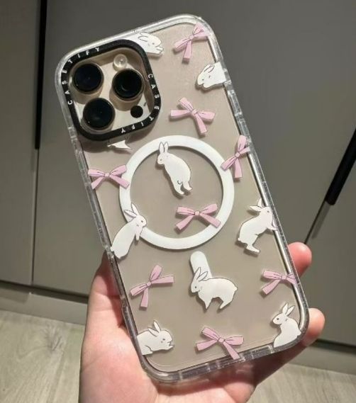 Rabbit Ribbon Casetify スマホケース iPhone16ProMax MagSafe対応 iphone15proケース 多 ...
