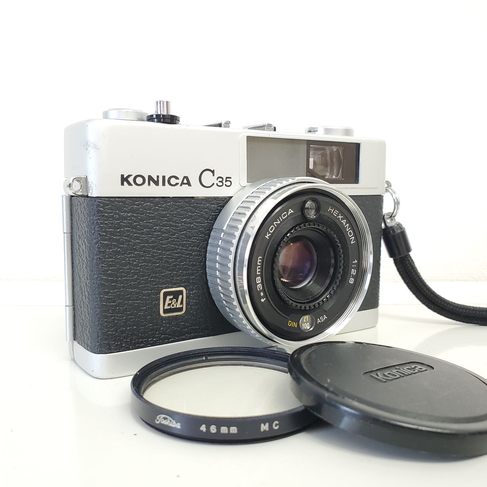 通電・基本動作確認 コニカ Konica C35 E&L EL ジャーニーコニカ Hexanon 38mm f/2.8 ヘキサノン レンズ 35mm 小型レンジファインダー フィルムカメラ ...