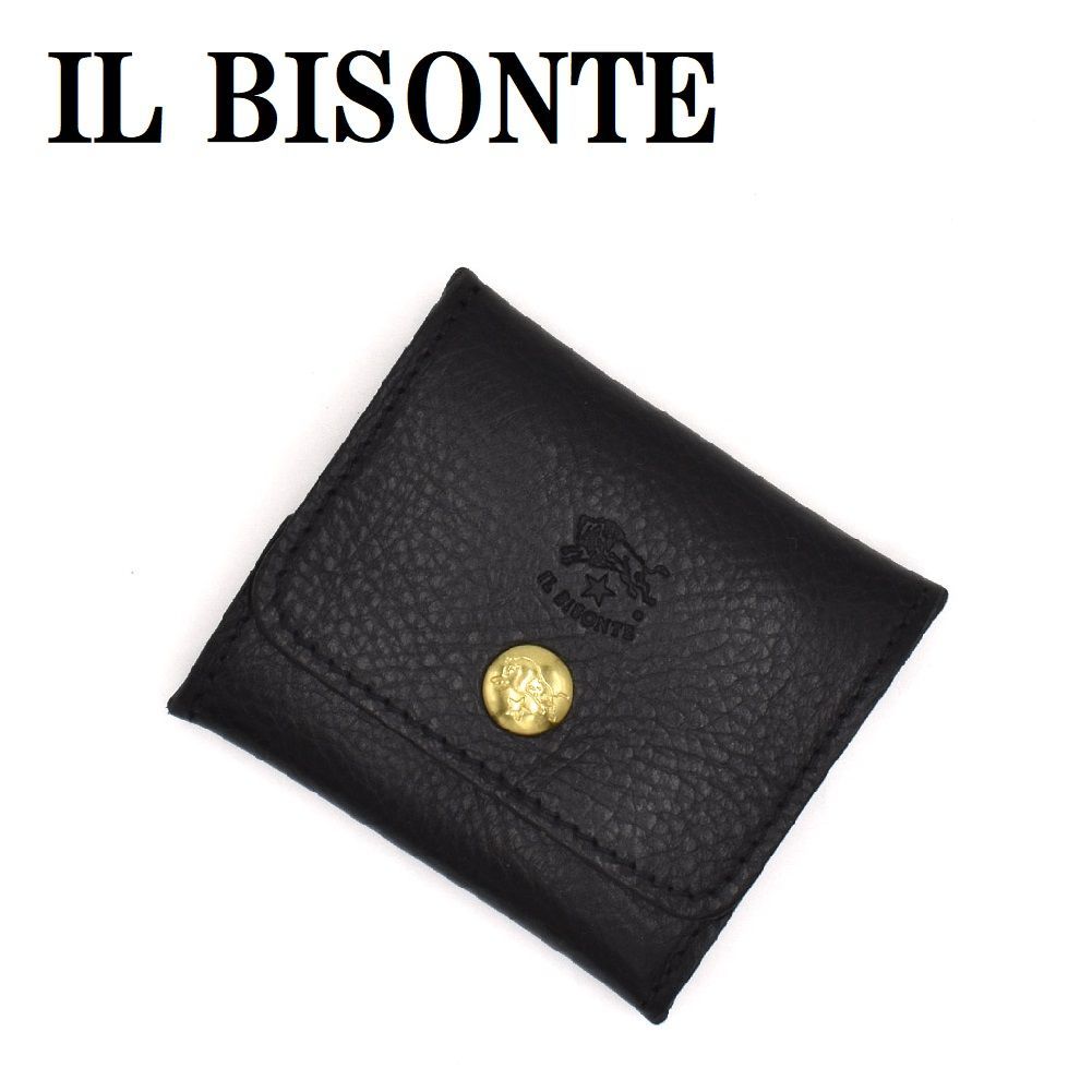イルビゾンテ IL BISONTE SCP020 BK110 ミニ 財布 コインケース コインパース 小銭入れ レザー メンズ レディース ブラック - メルカリ