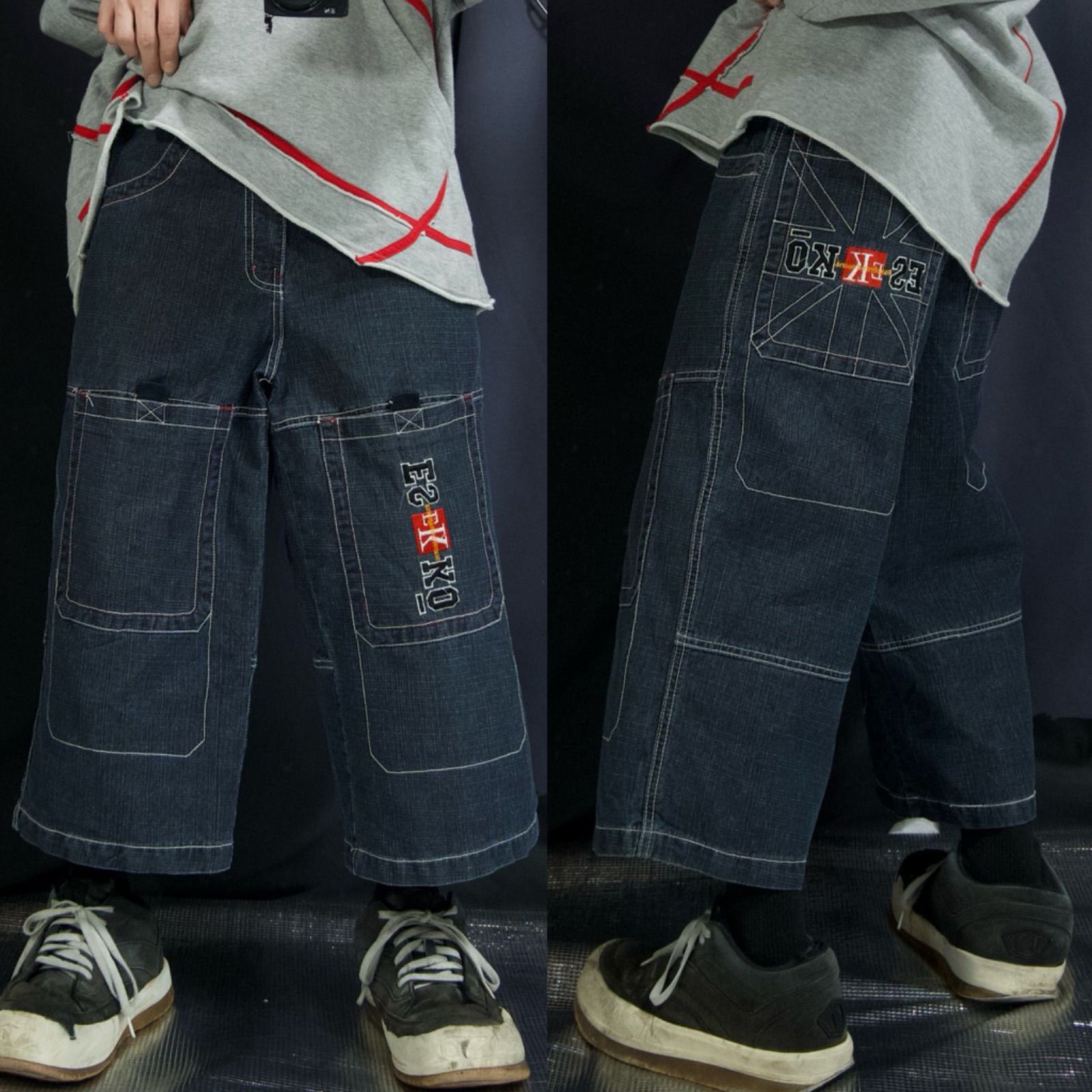 Raver Style” ESKO Embroidery Stitched Switching Gimmick Raver Style” ESKO Embroidery Stitched Switching Gimmick