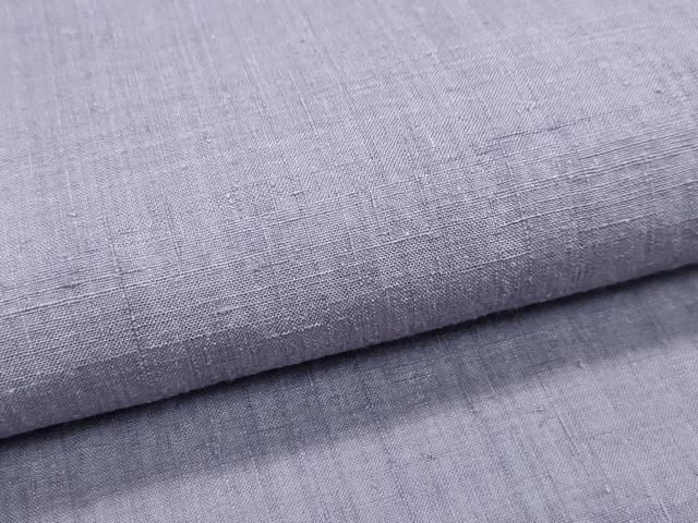 平和屋本店□極上 本場結城紬 重要無形文化財 色無地 源氏鼠色 井上