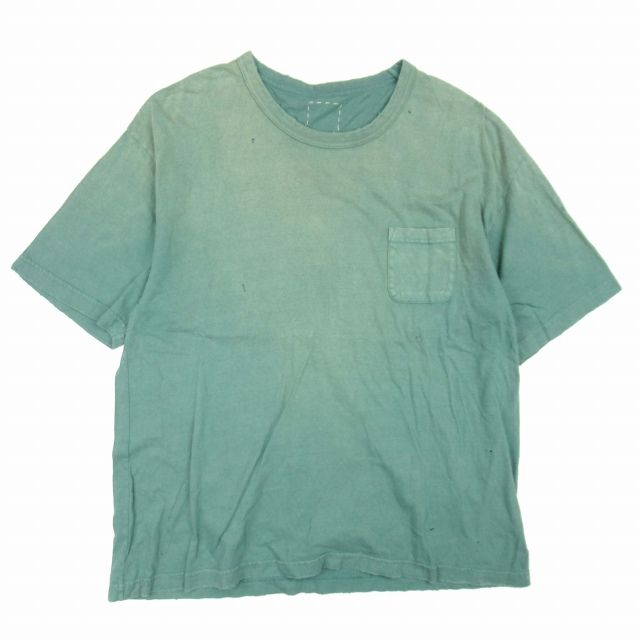 美品 21ss ビズビム VISVIM AMPLUS TEE S/S CRASH アンプラス Tシャツ ショートスリーブ クラッシュ加工 ガーメントダイ 3 GREEN/グリーン ...