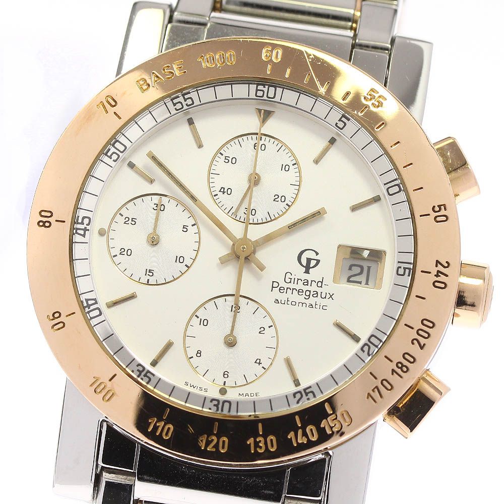 訳ありジラール・ペルゴ GIRARD-PERREGAUX GP7000 クロノグラフ デイト 自動巻き メンズ_700335 - 中古ブランド ...