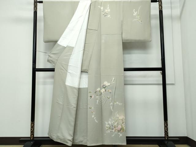 平和屋着物○京加賀友禅 百貫石峰 訪問着 花籠文 暈し染め 正絹 逸品