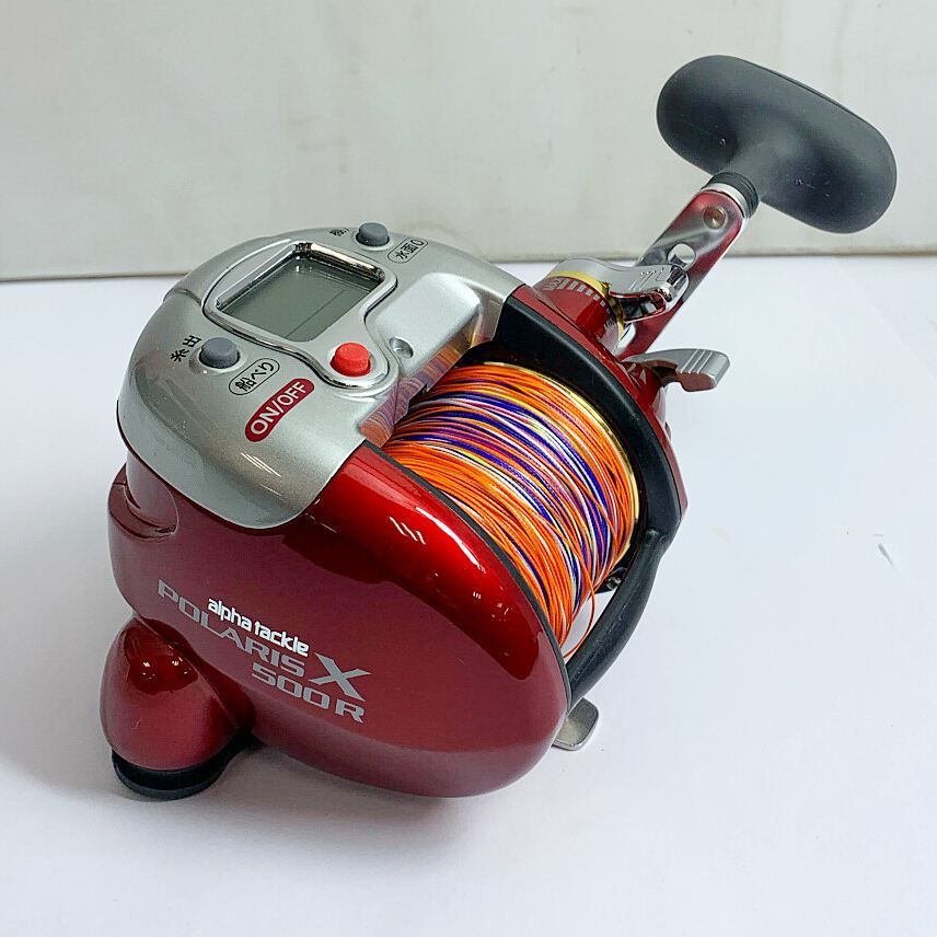 alpha tackle アルファタックル ポラリスX 500 POKARIS X 500 電動リール 箱、電源ケーブル付 レッド - メルカリ
