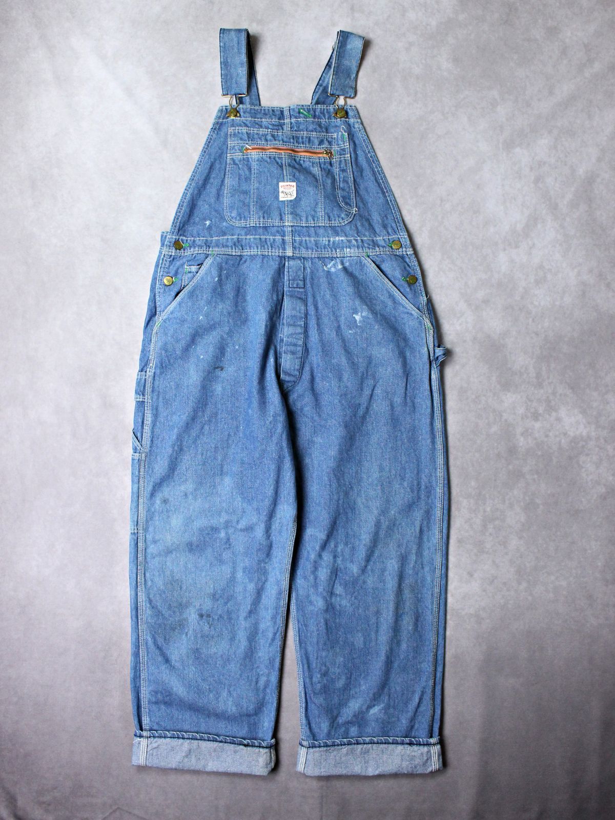 【POINTER】90s USA製 デニム オーバーオール バッククロス サロペット W36相当 ビンテージ アメリカンワークウェア - メルカリ