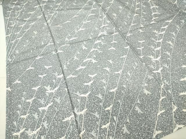 平和屋着物▽上質な小紋 単衣 たたき染め 裏菊 正絹 逸品 DAAT9919az