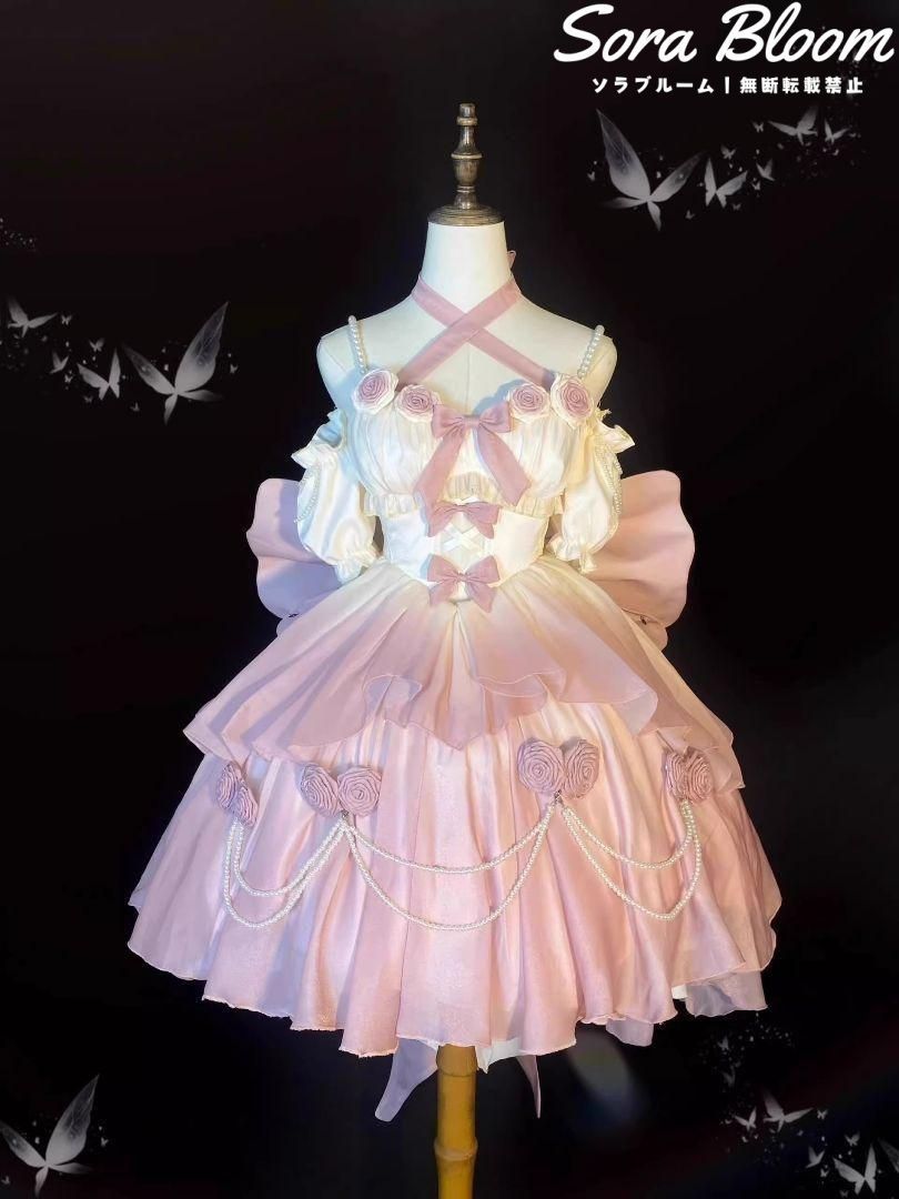 LT-157 豪華姫系 lolita 可愛 レトロ風 オリジナル jsk ロリータ