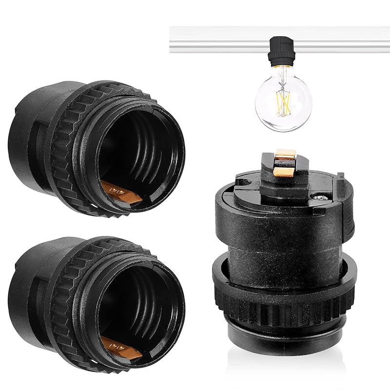 Pispoer ライティングレールソケット、E26電球ソケット、E26口金 ダクトレール用部品、工事不要、取付簡単、専用レール照明器具、天井照明、い、3個入り 1 - メルカリ