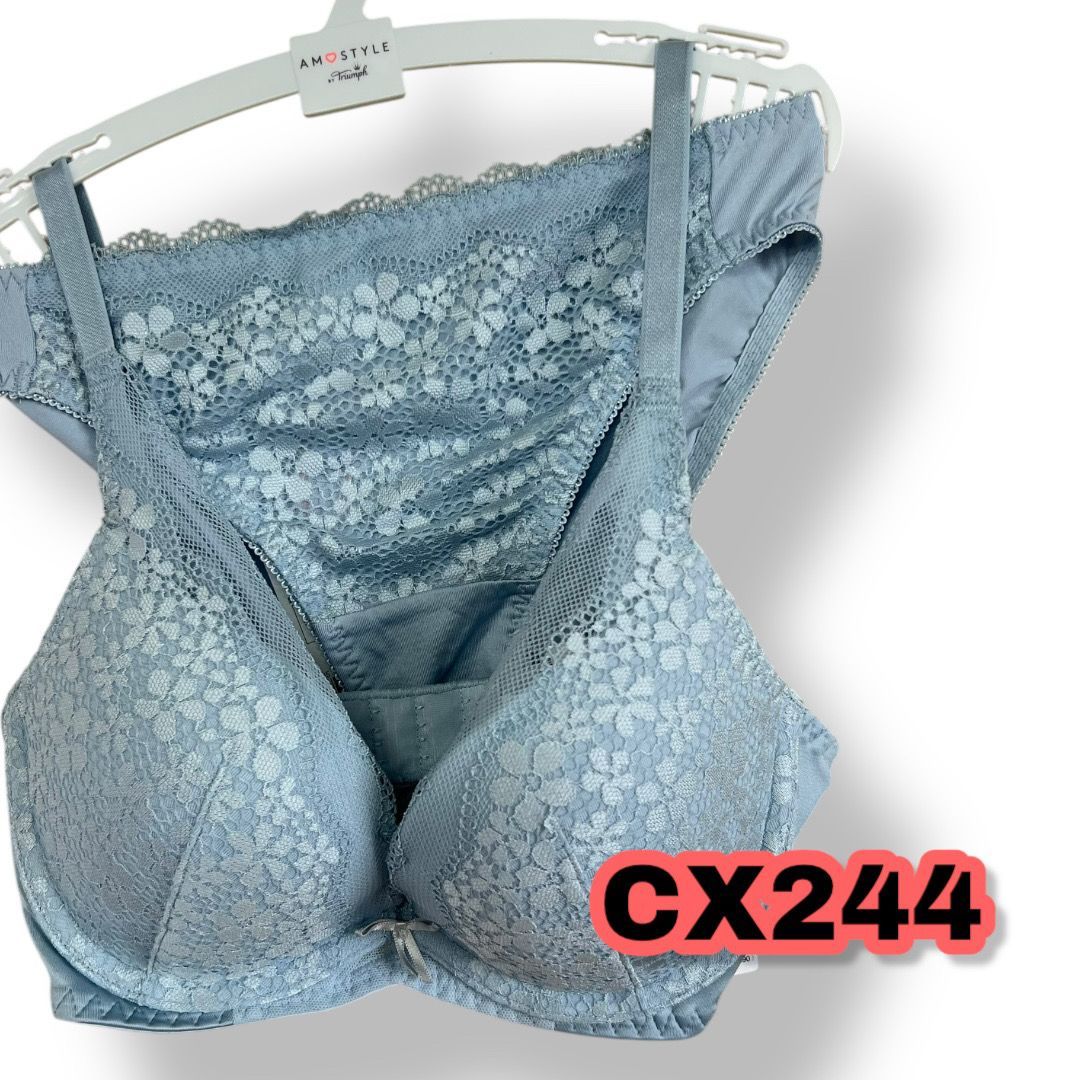 [アモスタイル] AMOSTYLE 夢みるブラDeepV ブラ＆ショーツセット デイジーレース 7215(ブルー) D65Mサイズ 管理CX244 - メルカリ