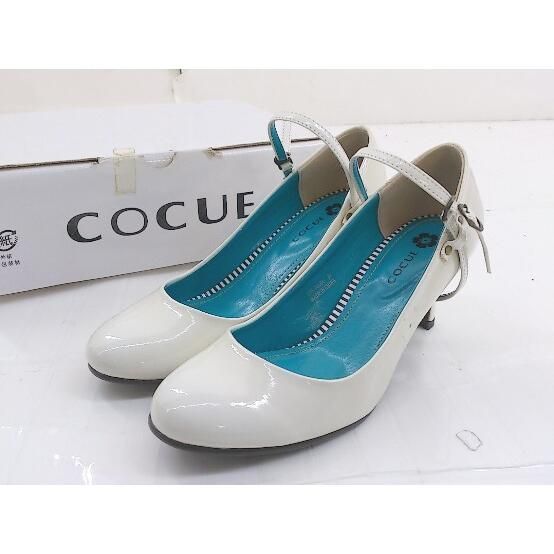COCUE コキュ アンクルストラップ ヒール パンプス サイズ30 オフホワイト系 レディース 【中古】 【1204010004952 ...
