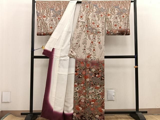 平和屋着物□訪問着 辻が花 金彩 正絹 逸品 未使用 AAAX6457mf