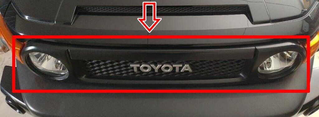 新品 トヨタ純正 FJクルーザー フロントグリル ラジエーターグリル ブラック 黒 Genuine OEM Toyota radiator ...