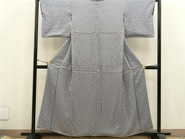 平和屋着物○上質な小紋 辻が花 手描き 絞り 黒地 正絹 逸品 CAAU2901yc