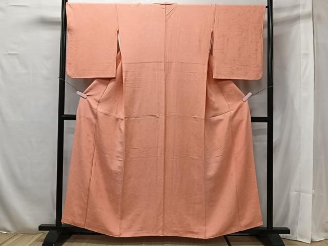 平和屋着物＊夏物 色無地 風景紋紗 褐返色 正絹 逸品 AAAZ8455jd