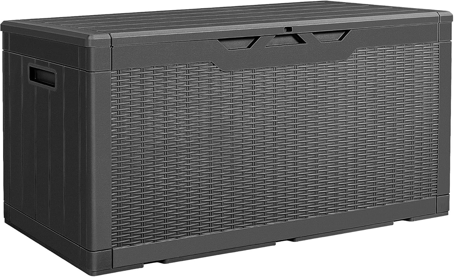 Alebert 物置 収納庫 屋外 防水 耐候 380L大容量 幅123*奥行57*高さ62cm ベランダ収納 大型物置 倉庫 ベランダ ...