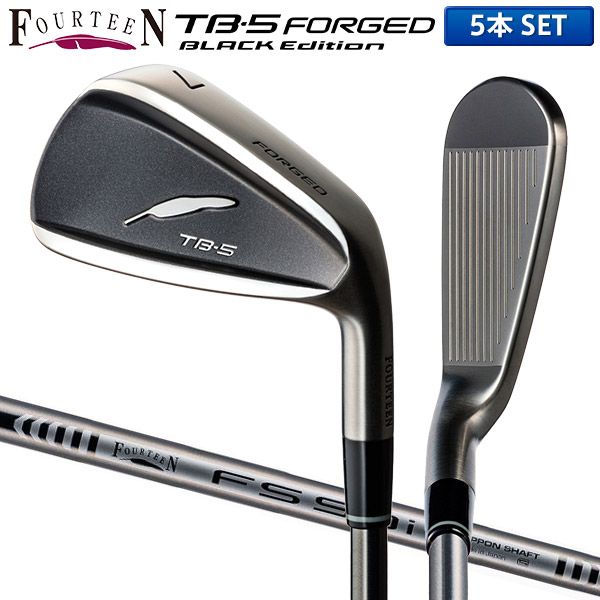 フォーティーン TB-5 フォージド ブラックエディション アイアンセット 5本組(6-P) FS-90i スチールシャフト FOURTEEN TB5 FORGED BLACK Edition ...