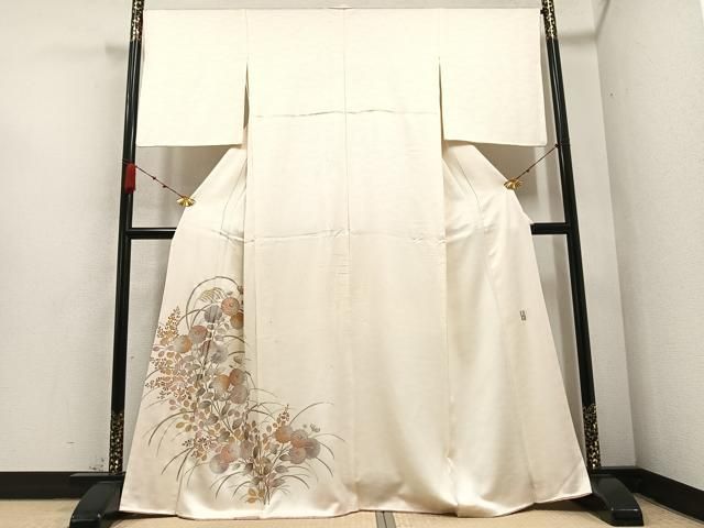 平和屋着物□上質な紬 霞文 正絹 逸品 BAAT7174hv