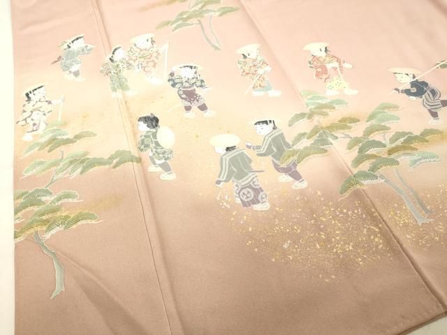 平和屋着物○十日町友禅作家 関口遼一 色留袖 童子笠松文 暈し染め