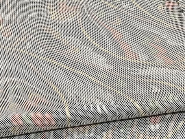 平和屋着物▽上質な紬 単衣 抽象文 正絹 逸品 未使用 CAAW1543xi