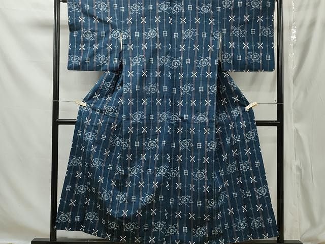 平和屋着物○上質な紬 雪輪文 正絹 逸品 CAAX0827vf