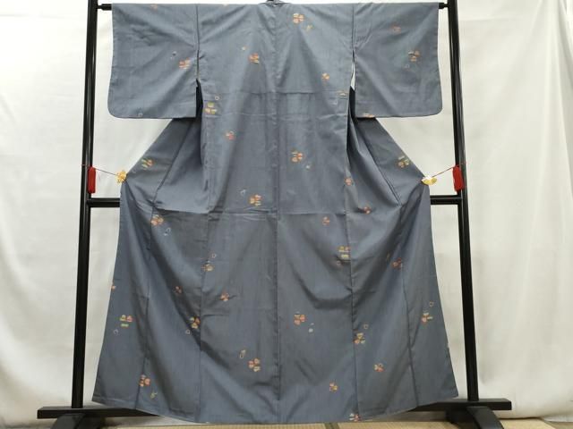 平和屋着物○上質な紬 草花文 正絹 逸品 DAAU5274ps