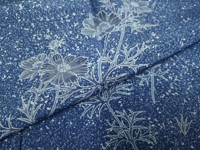 平和屋着物▽豪華色留袖 単衣 作家物 コスモス たたき染め 正絹 逸品