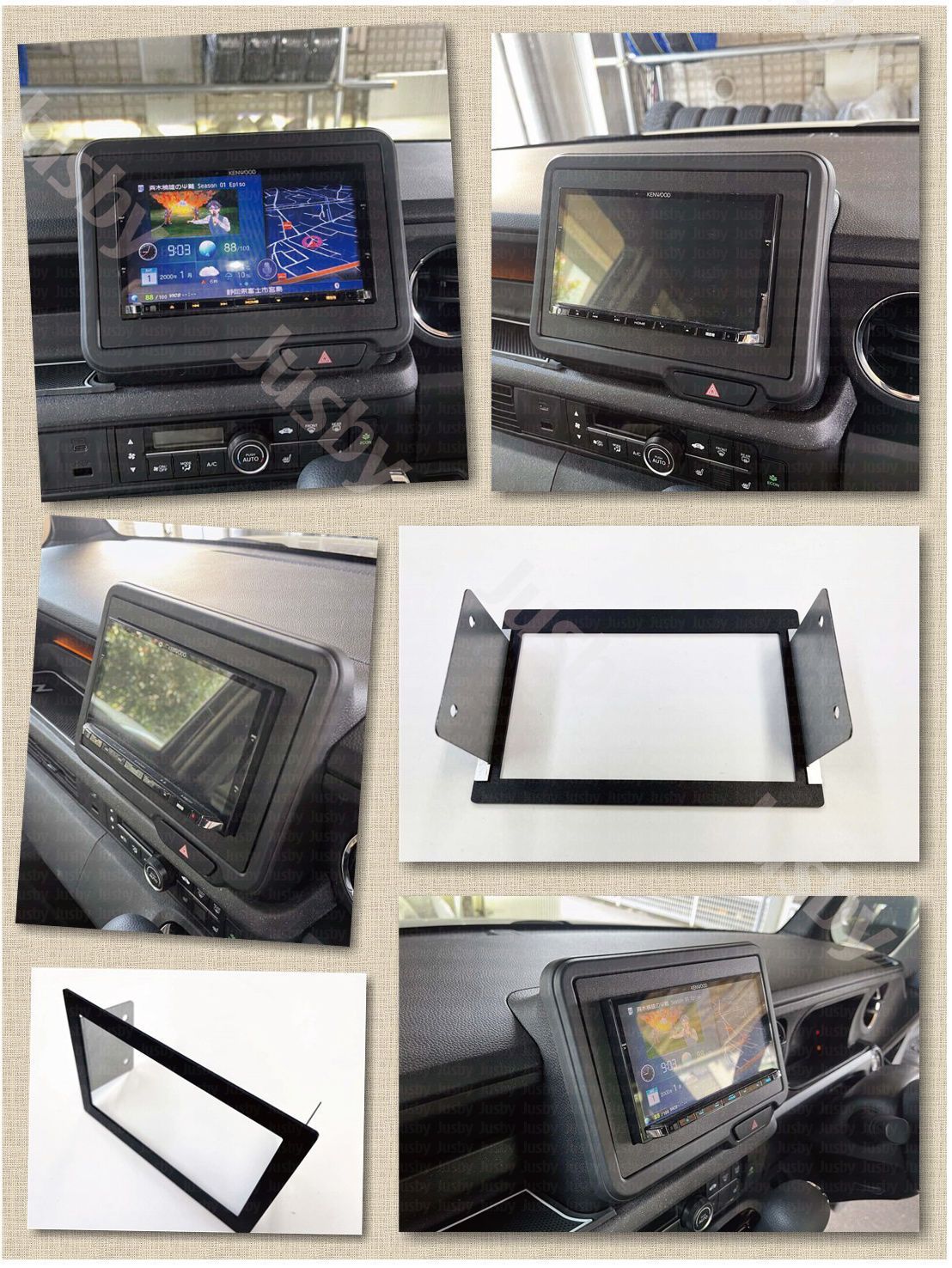 新型N-BOX JF5 JF6 7インチ専用フェイスパネル 社外ナビ7インチ フローティング 隙間埋めパネル 目隠しパネル カーナビ取付キット ...