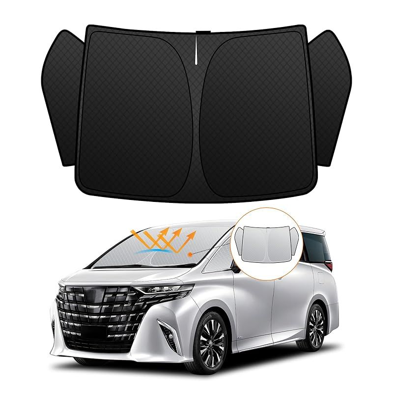 【強化版】トヨタ アルファード ヴェルファイア 40系 フロントガラスサンシェード R5.6-現行 Alphard/velfire UVカット ...
