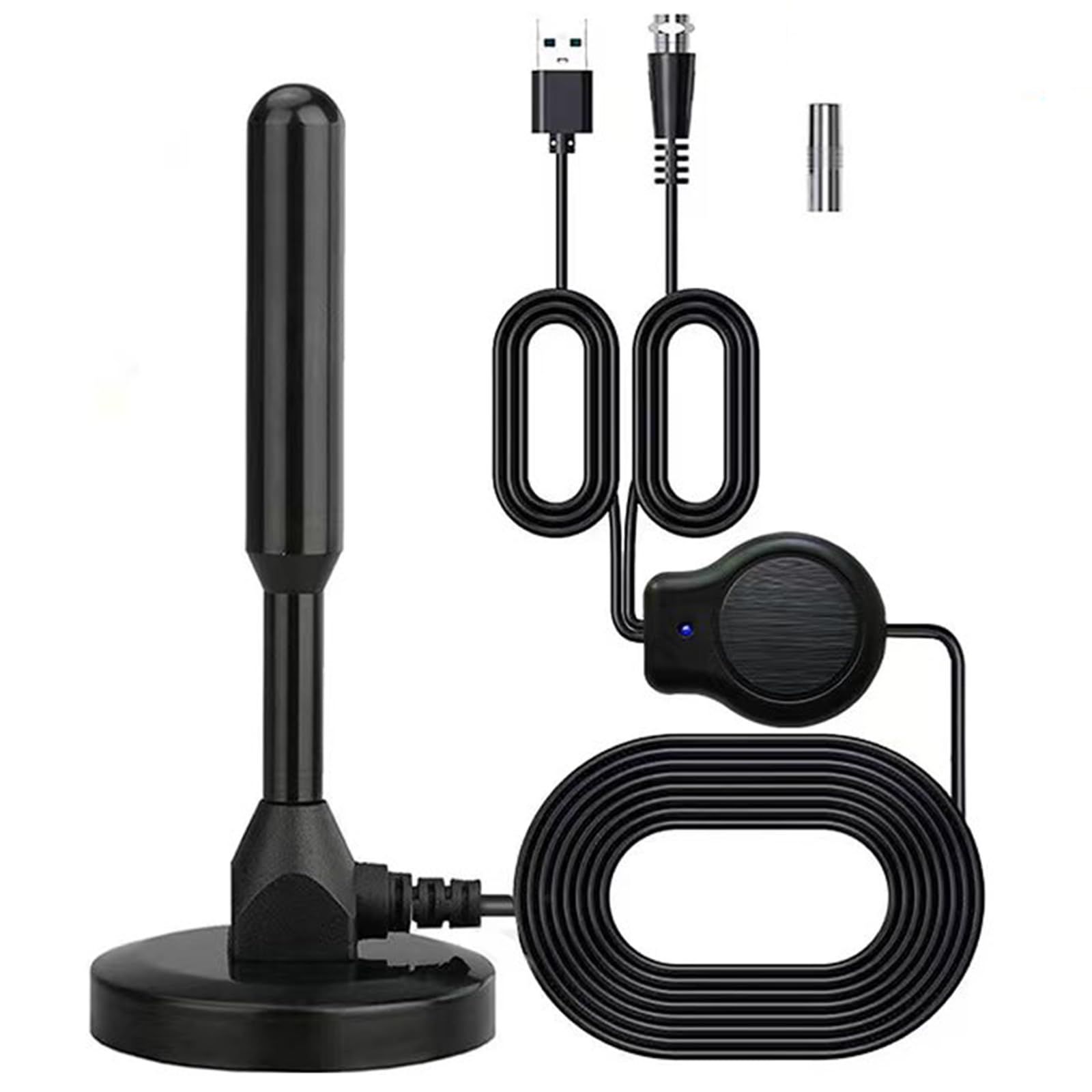 室内 アンテナ 地デジ yangoo テレビアンテナ 最強 日本アンテナ ブースター内蔵 約450KM 受信範囲 高感度 360°全方向受信 ...