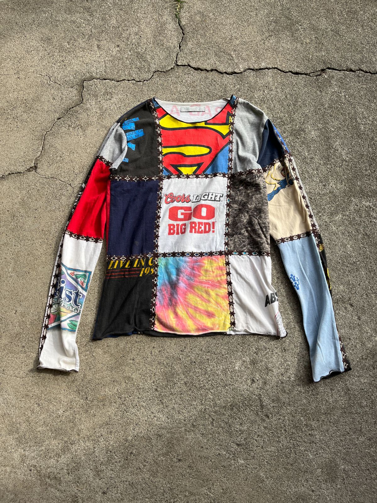 2002AW Number (N)INE NOWHERE MAN Patchwork L/S Shirt ナンバーナイン「ジョージ期」古着 ...