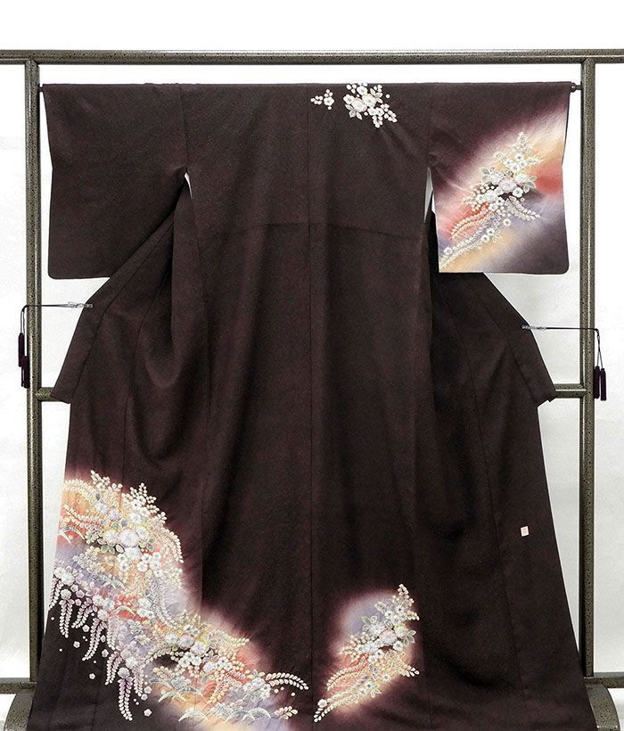 訪問着 正絹 寺谷昇 京友禅 辻が花 絞り 5点 セット 身丈170cm 裄丈