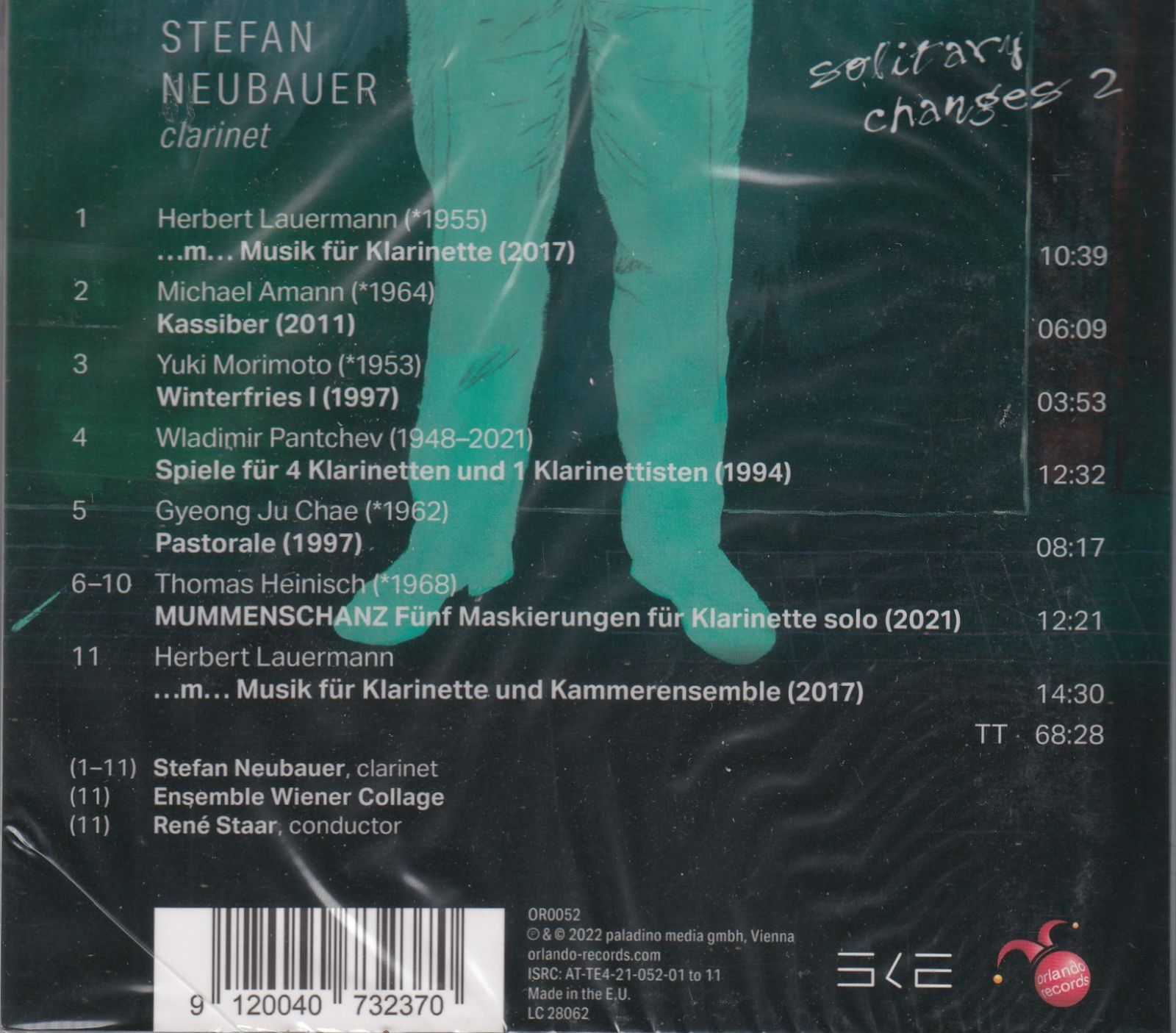 [CD/Orlando]ヘルベルト・ラウアーマン:…m…&ミヒャエル・アマン:Kassiber&森本恭正(Yuki Morimoto):Winterfries I他/ステファン・ノイバウアー ...