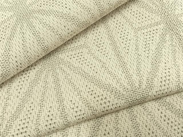 平和屋着物▽本塩沢　単衣　110亀甲　切嵌文　正絹　逸品　AABA7800fy 平和屋着物▽本塩沢 単衣 110亀甲 亀甲文様 正絹 逸品 AAAZ1632fy