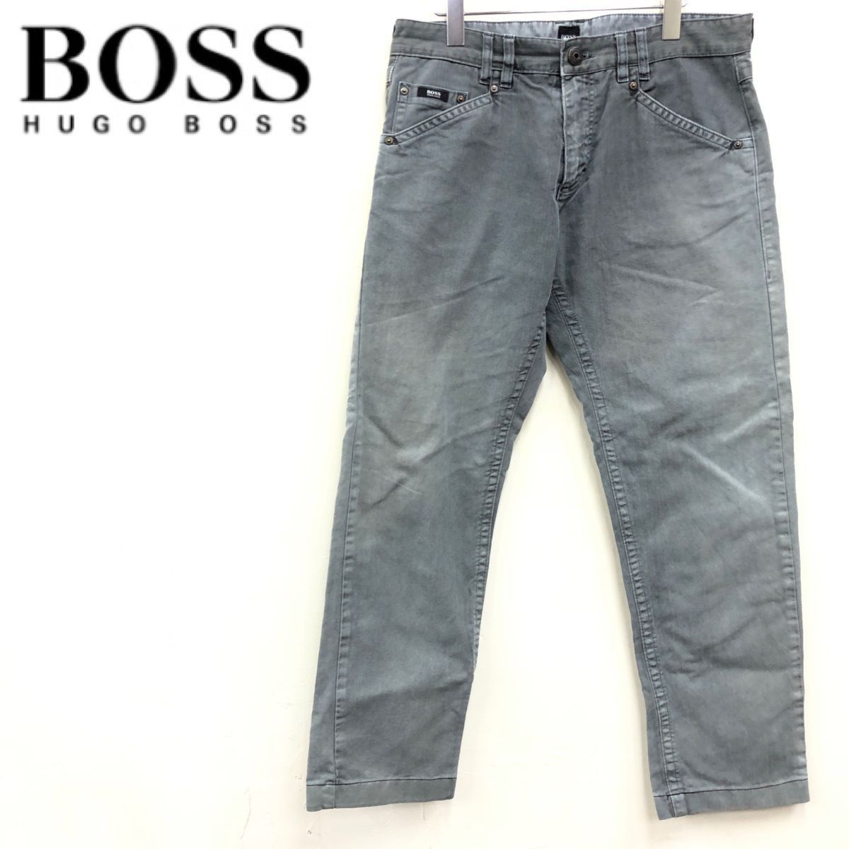 D2192-F-N ルーマニア製 old HUGO BOSS ヒューゴボス デニムパンツ ジッパーフライ size34 コットン ブラック系 ...