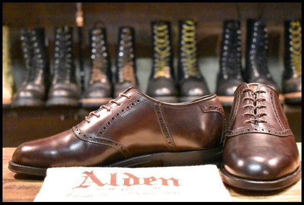 【7E 良品】ALDEN オールデン 994 サドルオックスフォード バーガンディ シェルコードバン ローカット 編み上げ ブーツ HOPESMORE【EL250】 - メルカリ