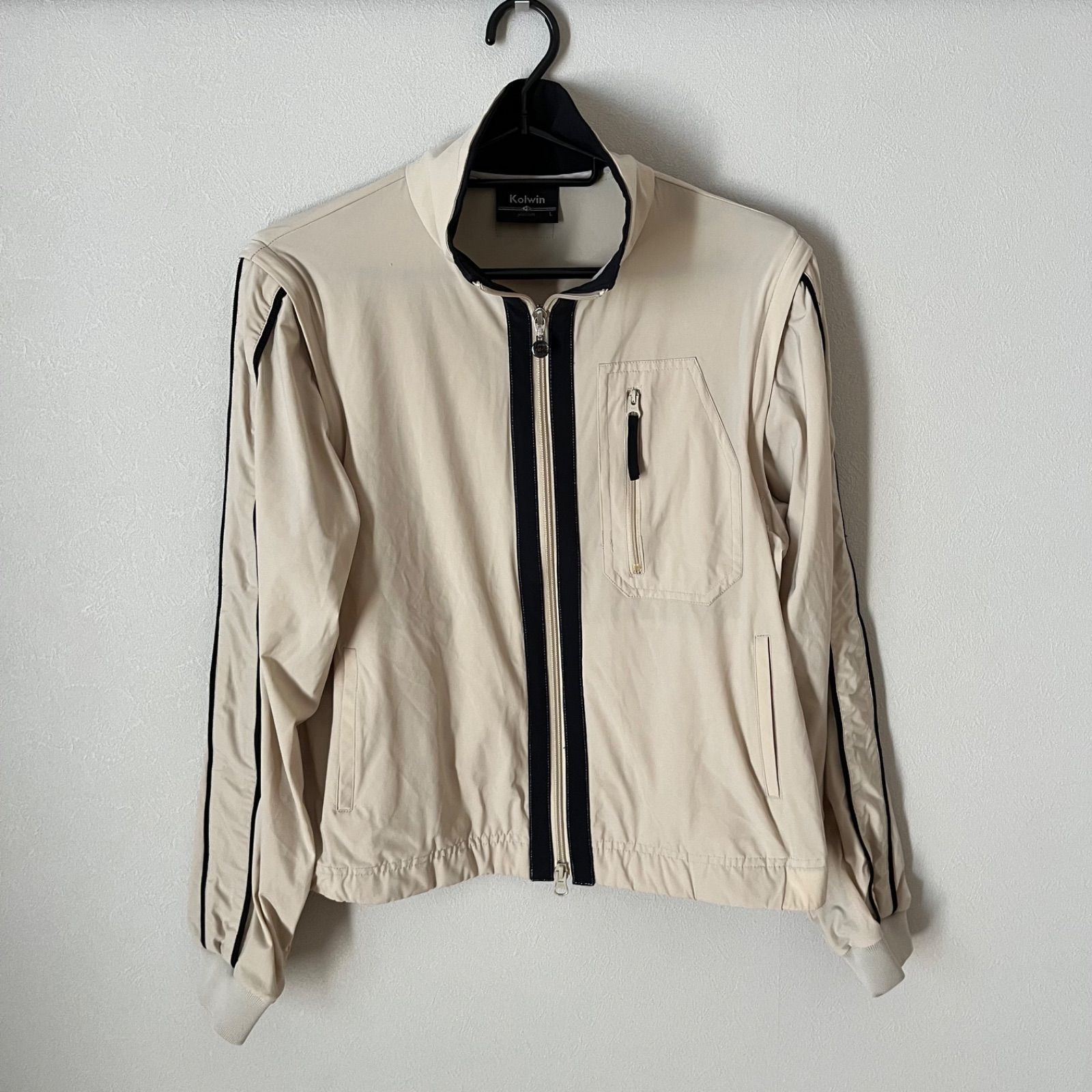 z907 KOLWIN コルウィン 2way ベスト ゴルフ ナイロン ジャケット ジャンパー ベージュ レディース Lサイズ - メルカリ
