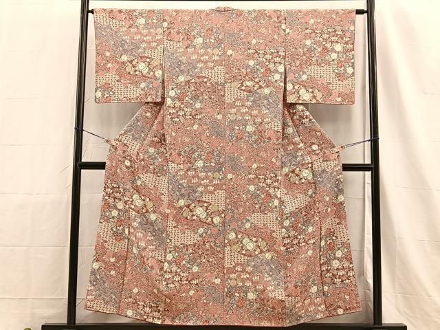 平和屋着物□上質な小紋 辻が花 手描き 正絹 逸品 BAAO1471hz 平和屋着物□上質な小紋 辻が花 手描き 正絹 逸品 BAAO1471hz