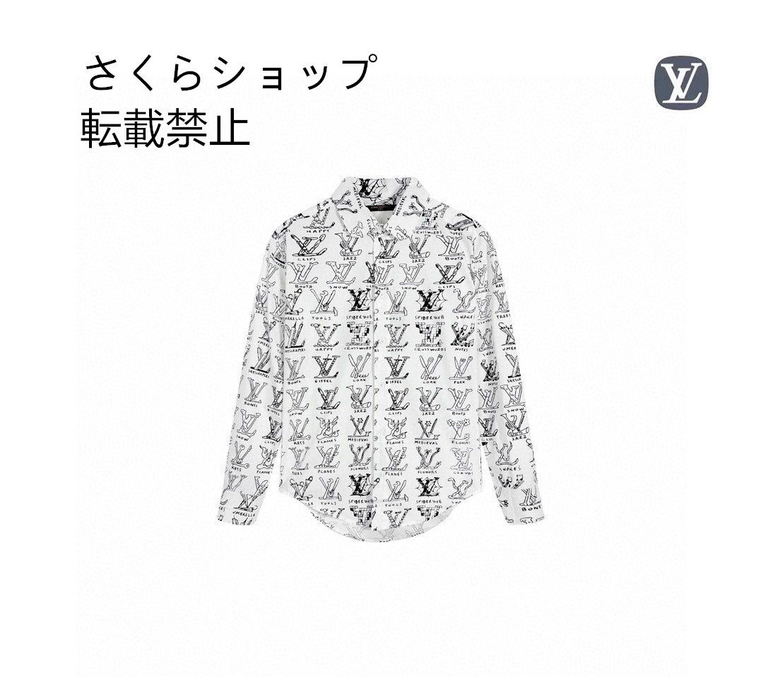 Louis Vuitton ルイ・ヴィトン カジュアルグラフィティシャツ長袖、男女共通 メルカリ