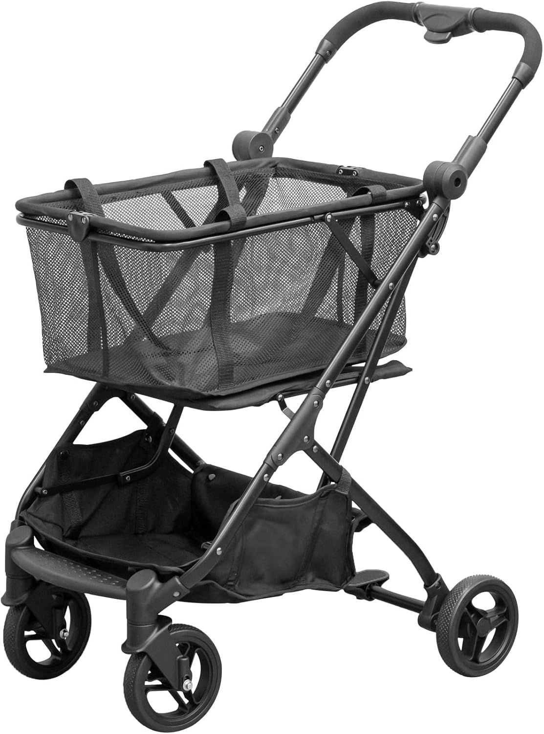 ottostyle.jp 折りたたみ ワンタッチショッピングカート コンパクト収納 ワンタッチ 軽量 4輪 買い物カート ブレーキ付 レジカゴ 取り外し 2段 大容量 自立 マイバッグ エコ ...