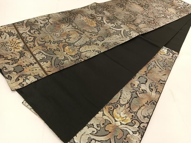 平和屋着物○西陣 服部織物謹製 六通柄袋帯 唐織 王朝更紗文