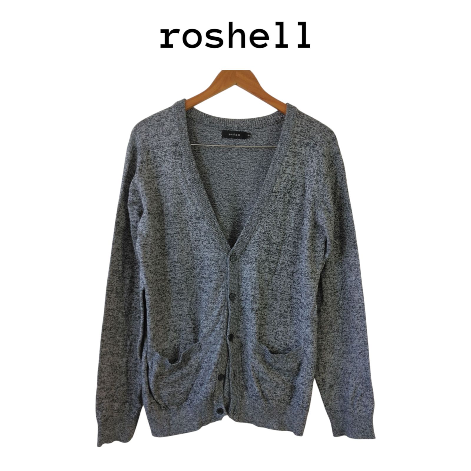 roshell ロシェル カーディガン グレー XL メンズ - メルカリ