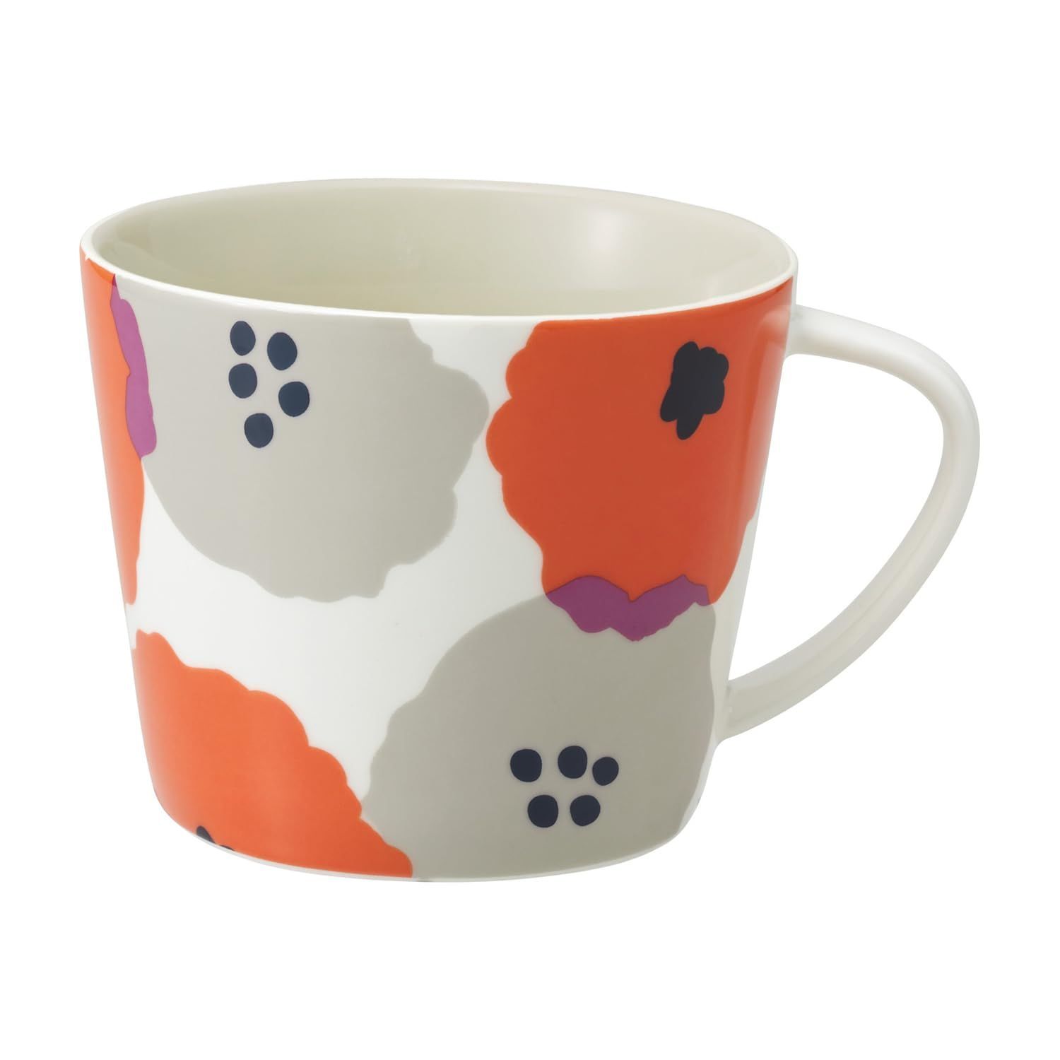 Wpc. Patterns マグカップ ピオニ レッド 【大きめサイズ】大容量 400ml レディース コップ スープカップ 電子レンジOK 食洗器OK 北欧 花柄 キッチン 食器 オフィス ...