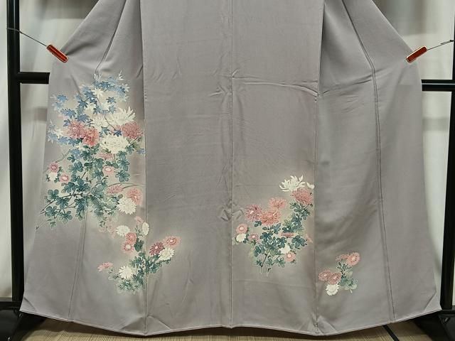 平和屋着物○訪問着 友禅 作家物 枝菊文 暈し染め 正絹