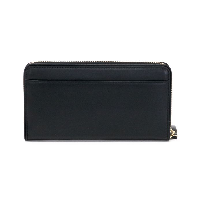 ケイトスペード Kate Spade ブルックサイド プレイス レイシー ラウンドジップ ウォレット レザー PWRU5065 長財布 ラウンドファスナー ロングウォレット リボンモチーフ レディース ブラック 美品 中古 mar02009 ケイトスペード Kate Spade ブルックサイド プレイス レイシー
