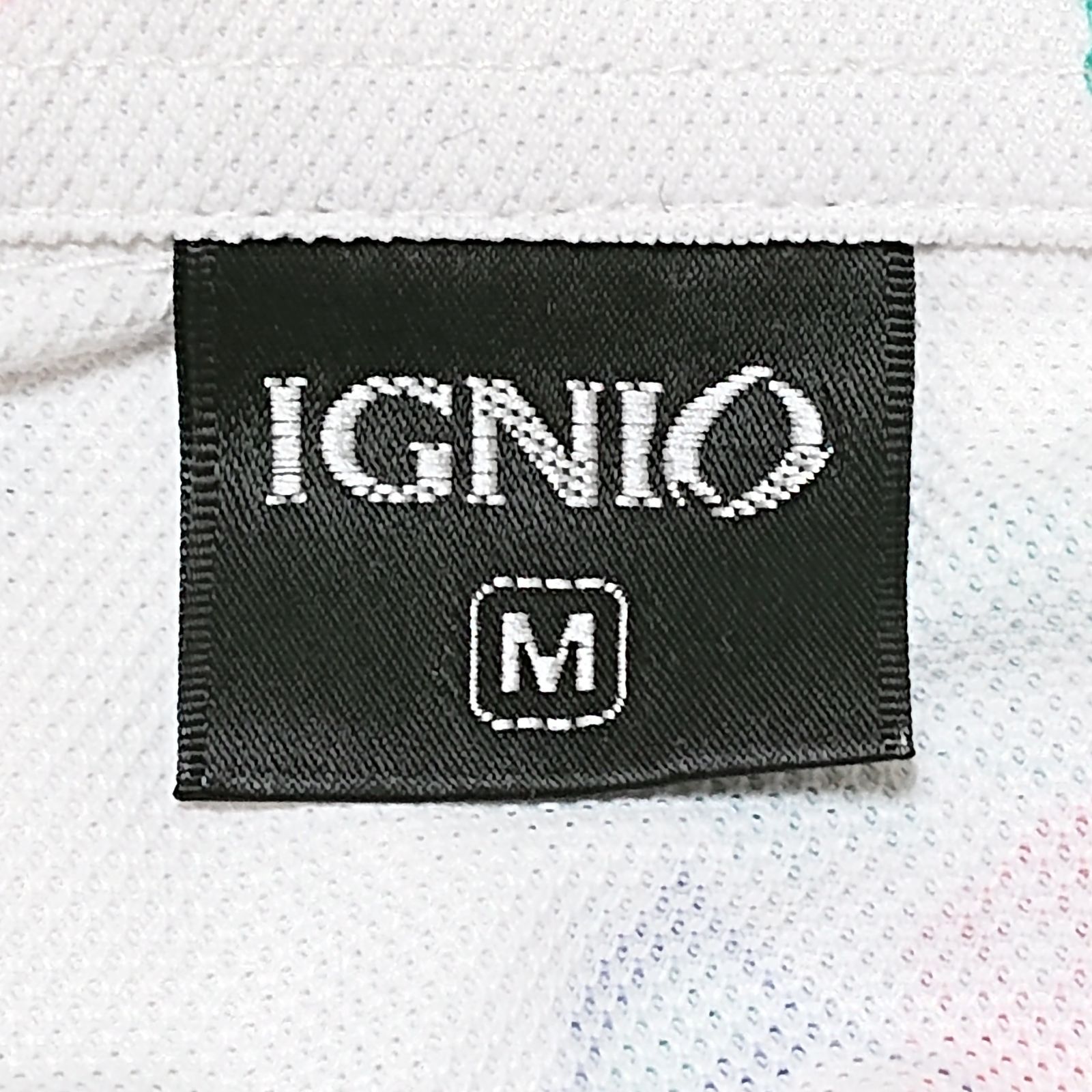 (^w^)b IGNIO イグニオ 半袖 ポロシャツ トップス ゴルフ GOLF スポーツ オシャレ ポップ カラフル マルチカラー 総柄 ...