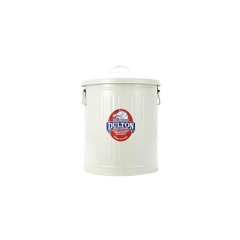 ダルトン(Dulton) ミニガベージカンMサイズ 6L アイボリー ゴミを入れる物こそ綺麗だと思う物を使いたい ふた付きゴミ箱 ブリキ缶 高さ290mm 直径215mm 100-105 ...